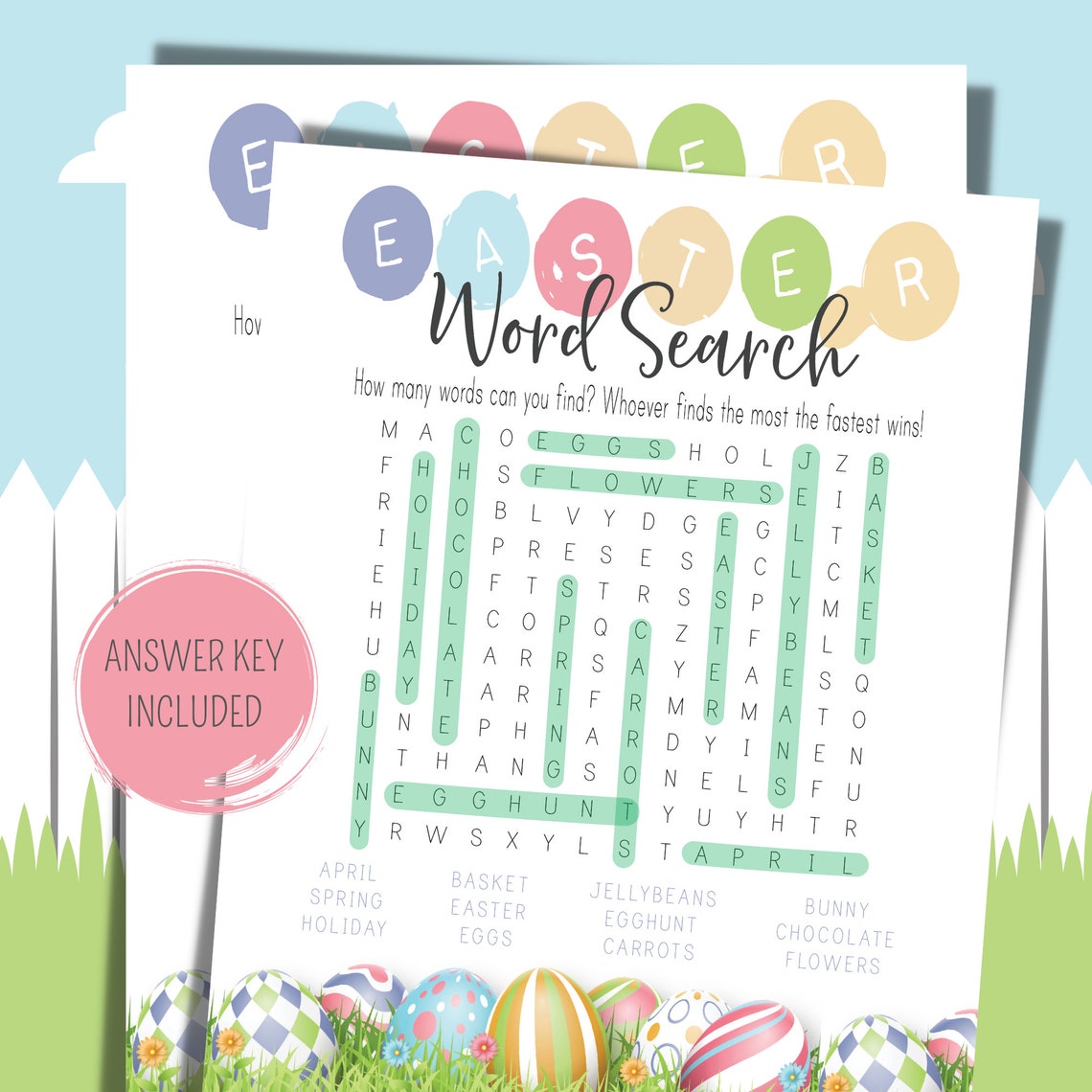 Easter Printable Games, Easter Word Search, Printable Kids Games, Easter, Easter Games, Easter ...