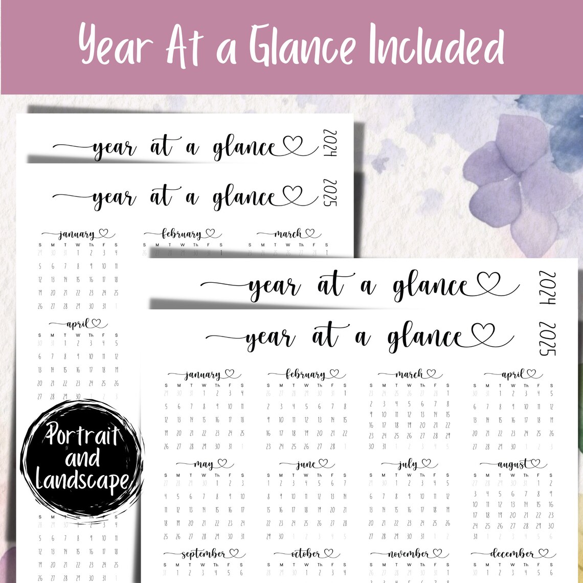 2024-2025 Printable Calendar Template Editable Family Organizer Monthly ...