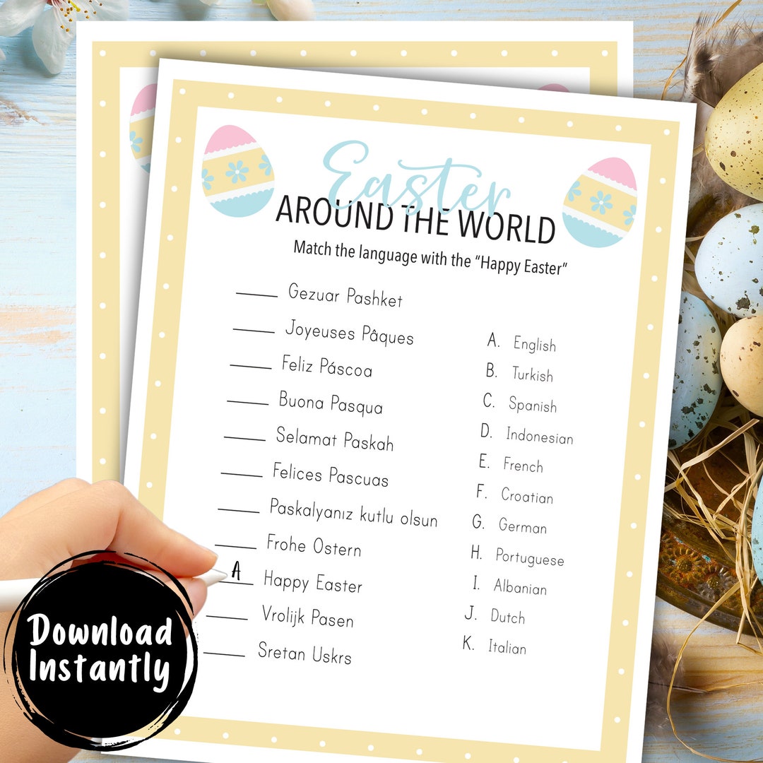 Around the World Game for Office Party | Family Easter Around the World ...