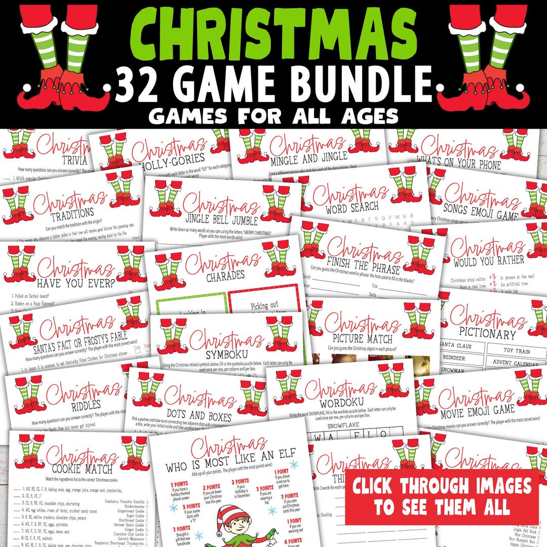 Printable Christmas Game Bundle | Holiday Classroom Party Games ...