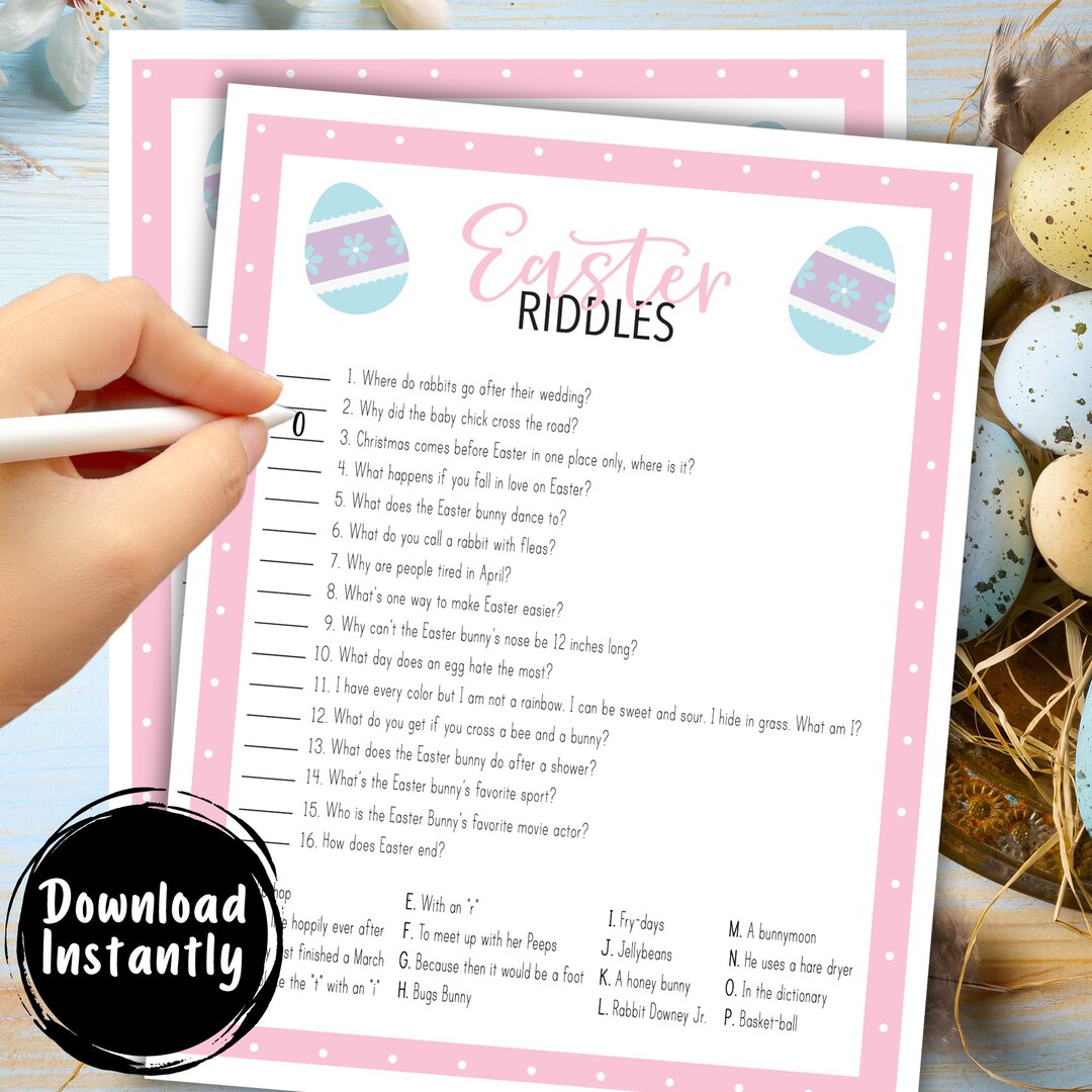Easter Fun for Kids | Easter Riddle Game for Office Party | Easter Game ...