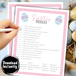 Easter Fun for Kids | Easter Riddle Game for Office Party | Easter Game ...