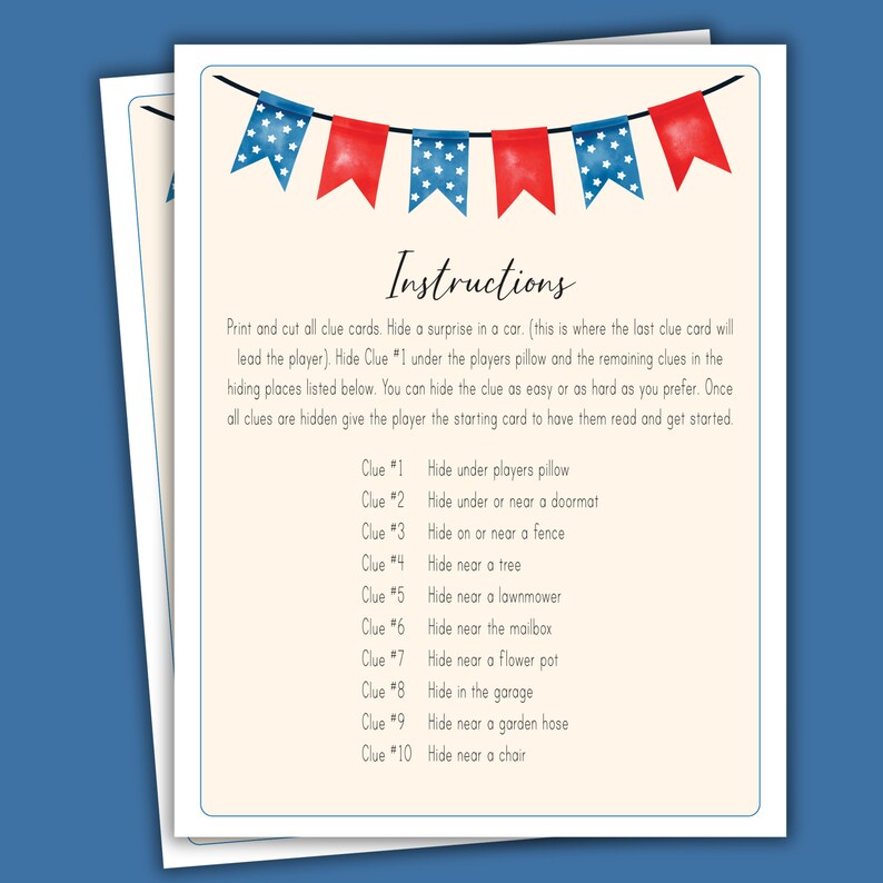 Summer Treasure Hunt for Teens | 4th of July Outdoor Scavenger Hunt ...