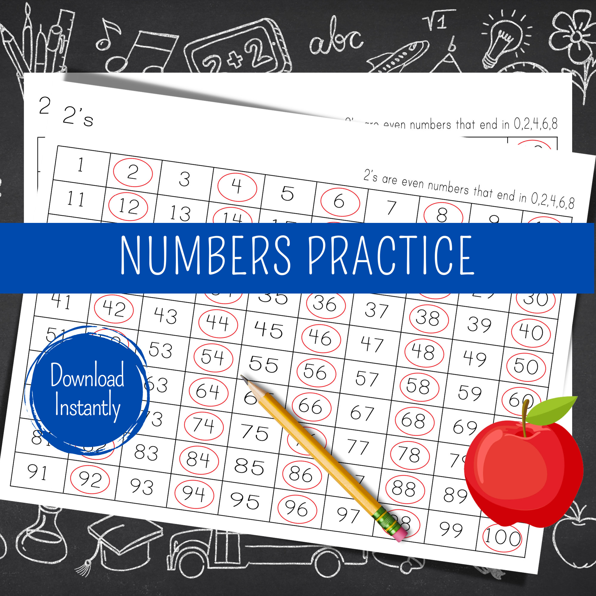 Counting by Two's | Learning to Count | Learning Numbers | Printable ...