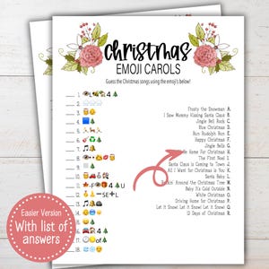 Christmas Songs Emoji Game | Christmas Gathering Game Night | Christmas ...