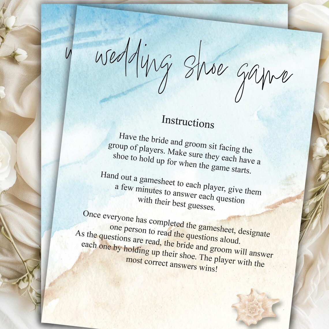 Printable Wedding Shoe Game for Bridal Shower Wedding Shower Fun Bride ...