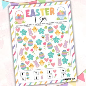 Fun Printable Easter I SPY Search | Easter Search and Find Game for ...
