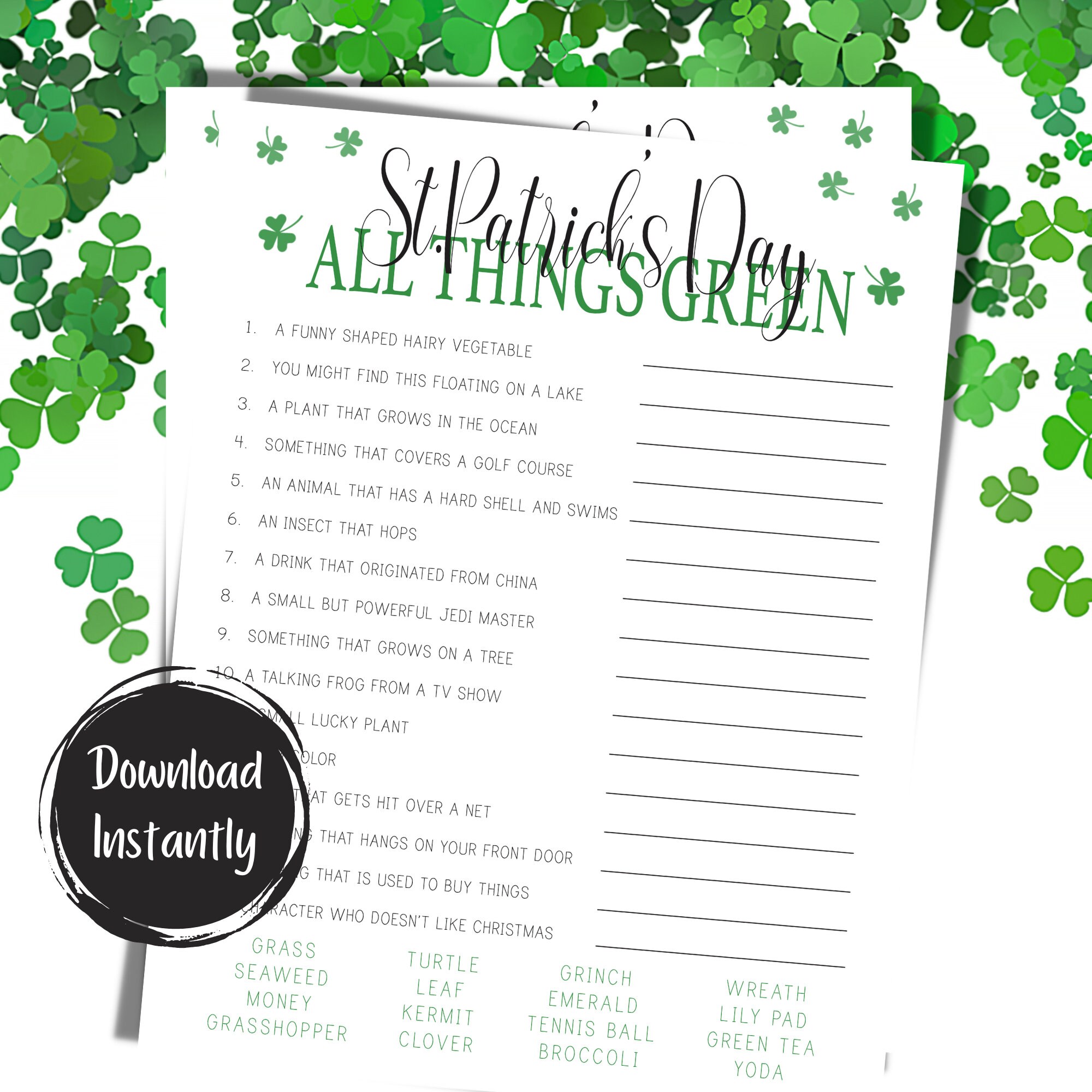St Patricks Day Printable Games, All Things Green, Printable Kids Games ...