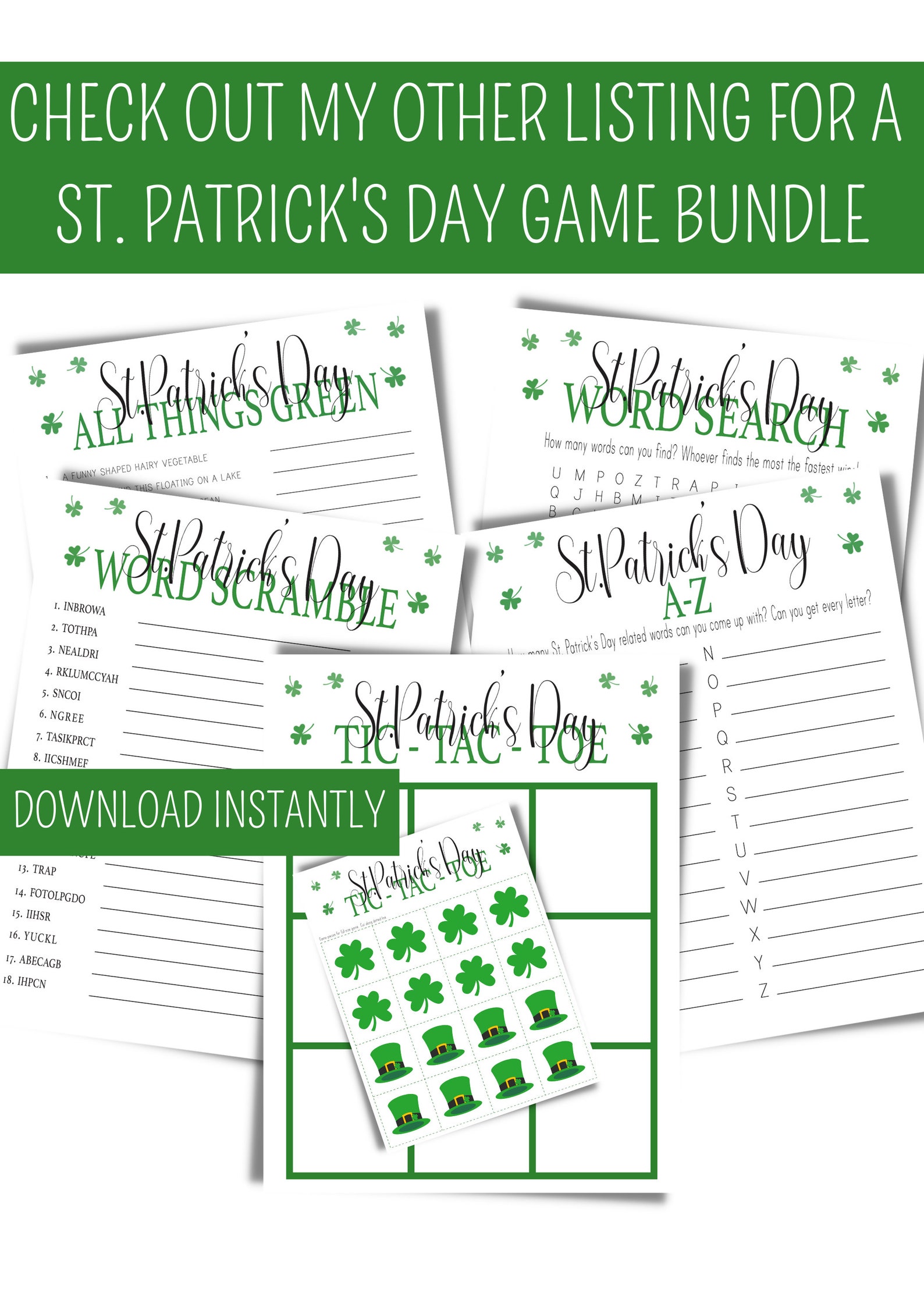 St Patricks Day Printable Games, All Things Green, Printable Kids Games ...