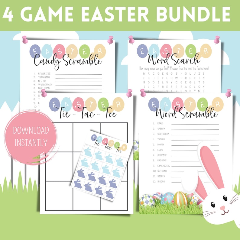 Easter Printables Fun Easter Party Games for Kids Easter Games - Etsy