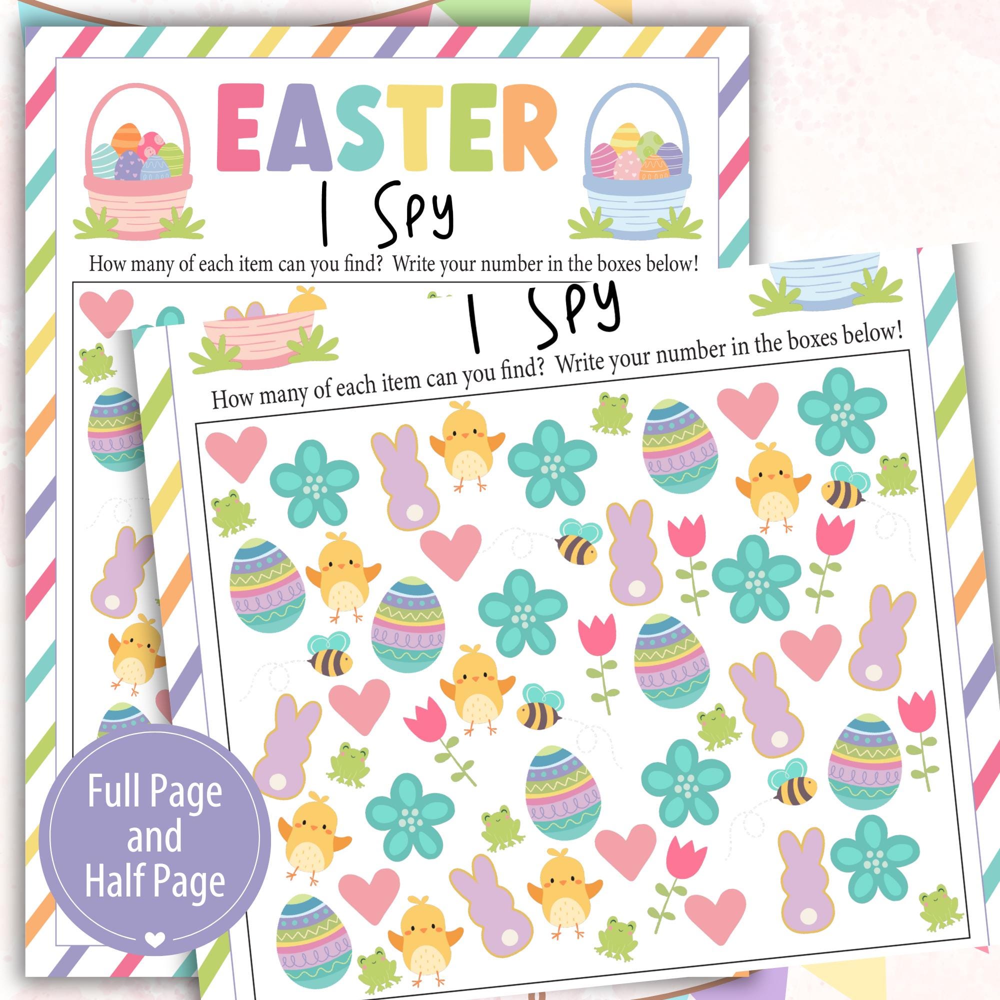 Fun Printable Easter I SPY Search | Easter Search and Find Game for ...