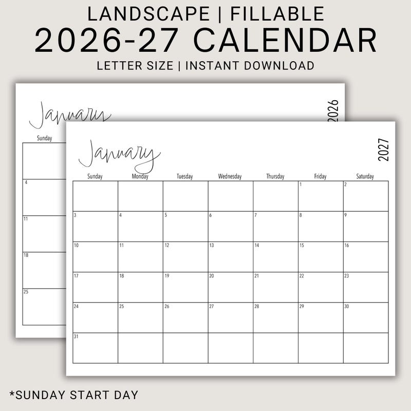 Monthly Planner 2027 2028 - Etsy