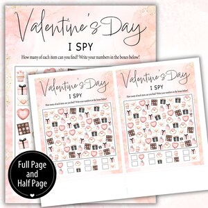 Fun Printable Valentine I SPY Search | Find the Valentine Pictures ...