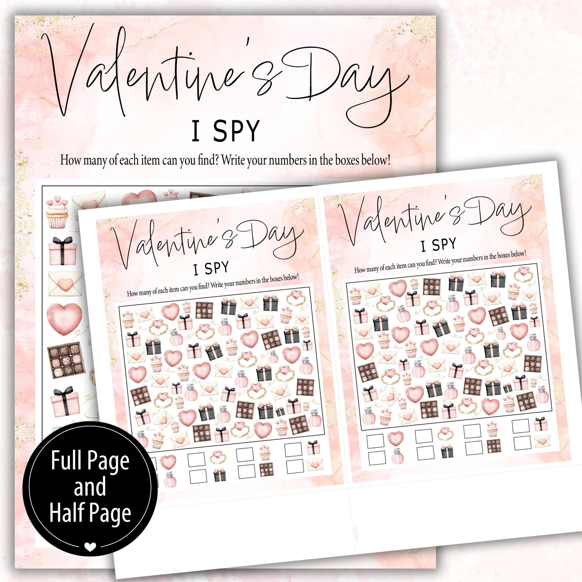Fun Printable Valentine I SPY Search | Find the Valentine Pictures ...