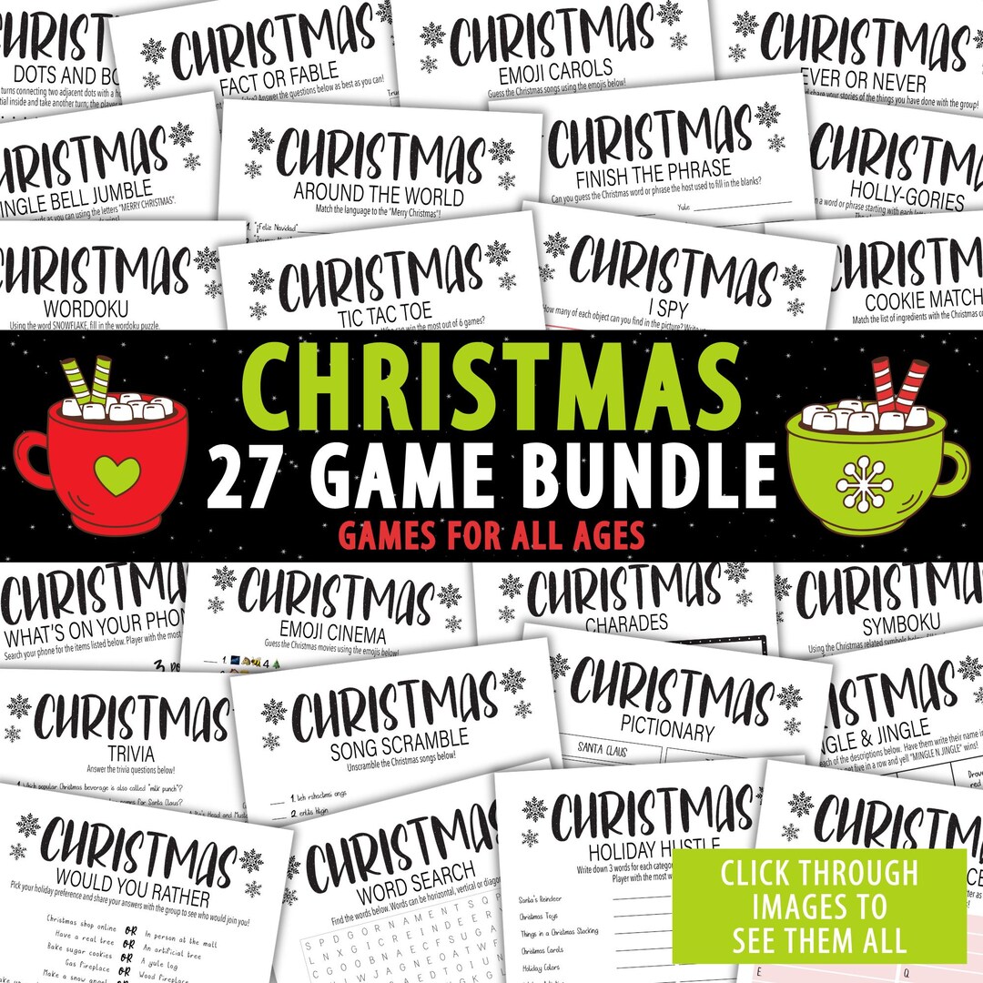 Printable Christmas Party Game Bundle | Holiday Classroom Party Games ...
