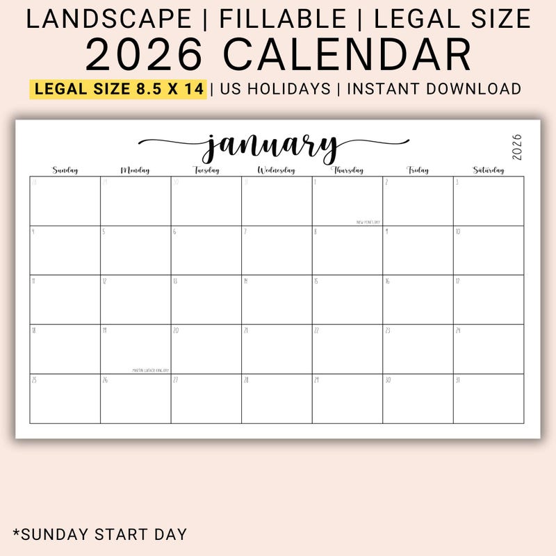 2026 Calendar Organizer - Etsy