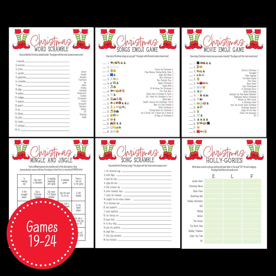 Printable Christmas Game Bundle | Holiday Classroom Party Games ...