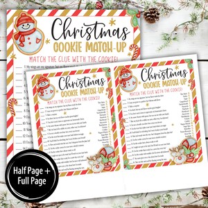 Printable Christmas Cookie Match Game | Christmas Cookie Clues | Office ...