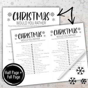 Christmas Would You Rather Game | Holiday Office Party Games ...