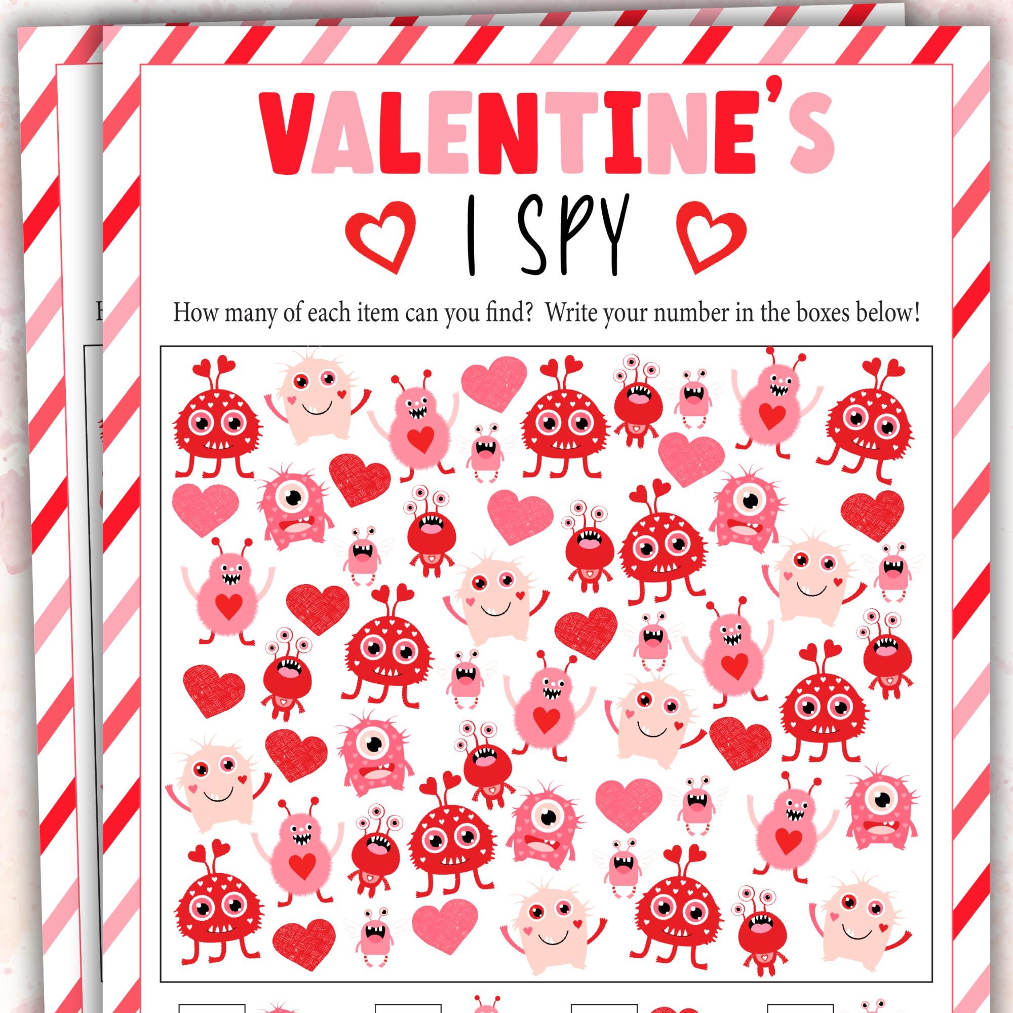 Fun Printable Valentine I SPY Search | Valentine Search and Find Game ...