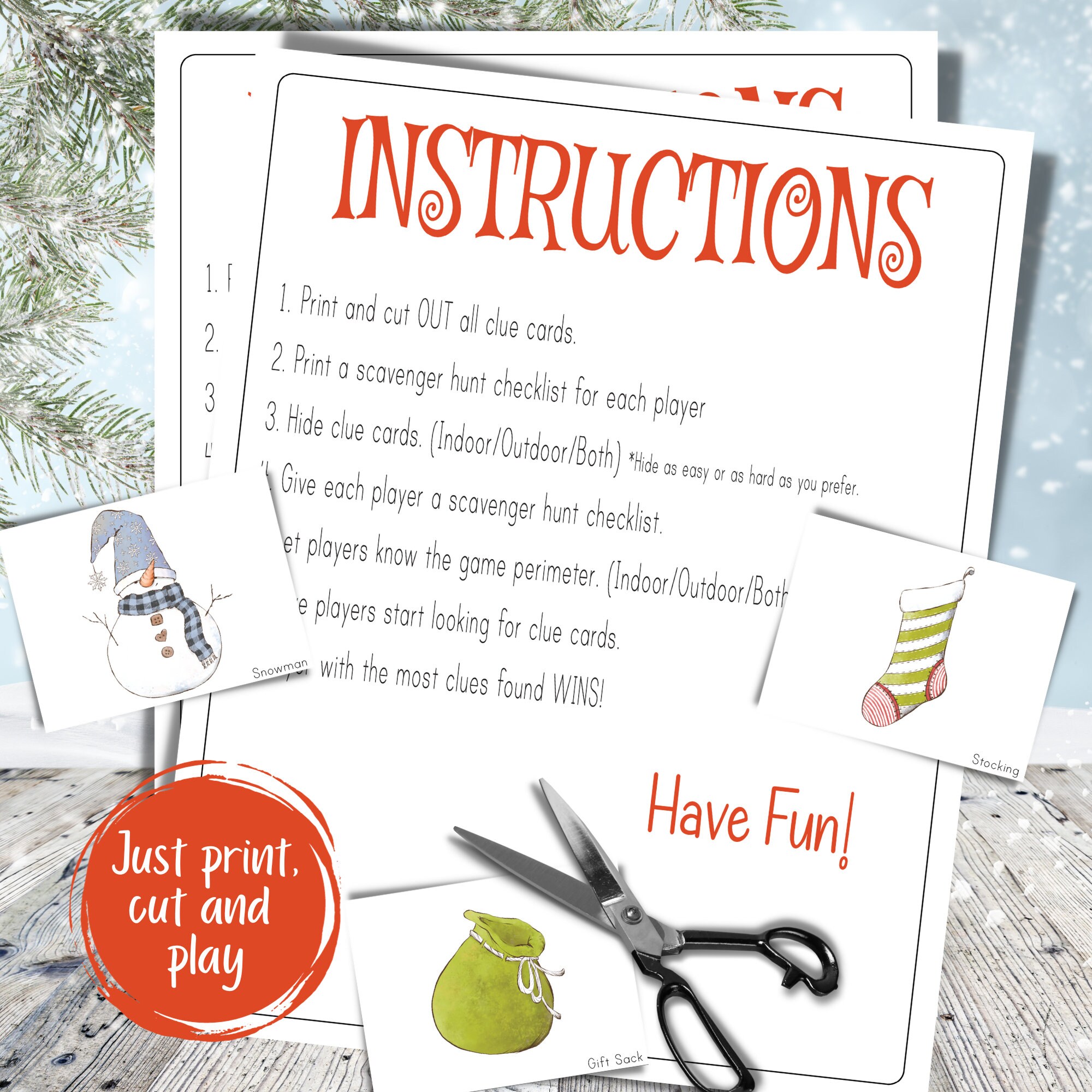 Scavenger Hunt for All Ages, Christmas Hunt, Christmas Treasure Hunt ...