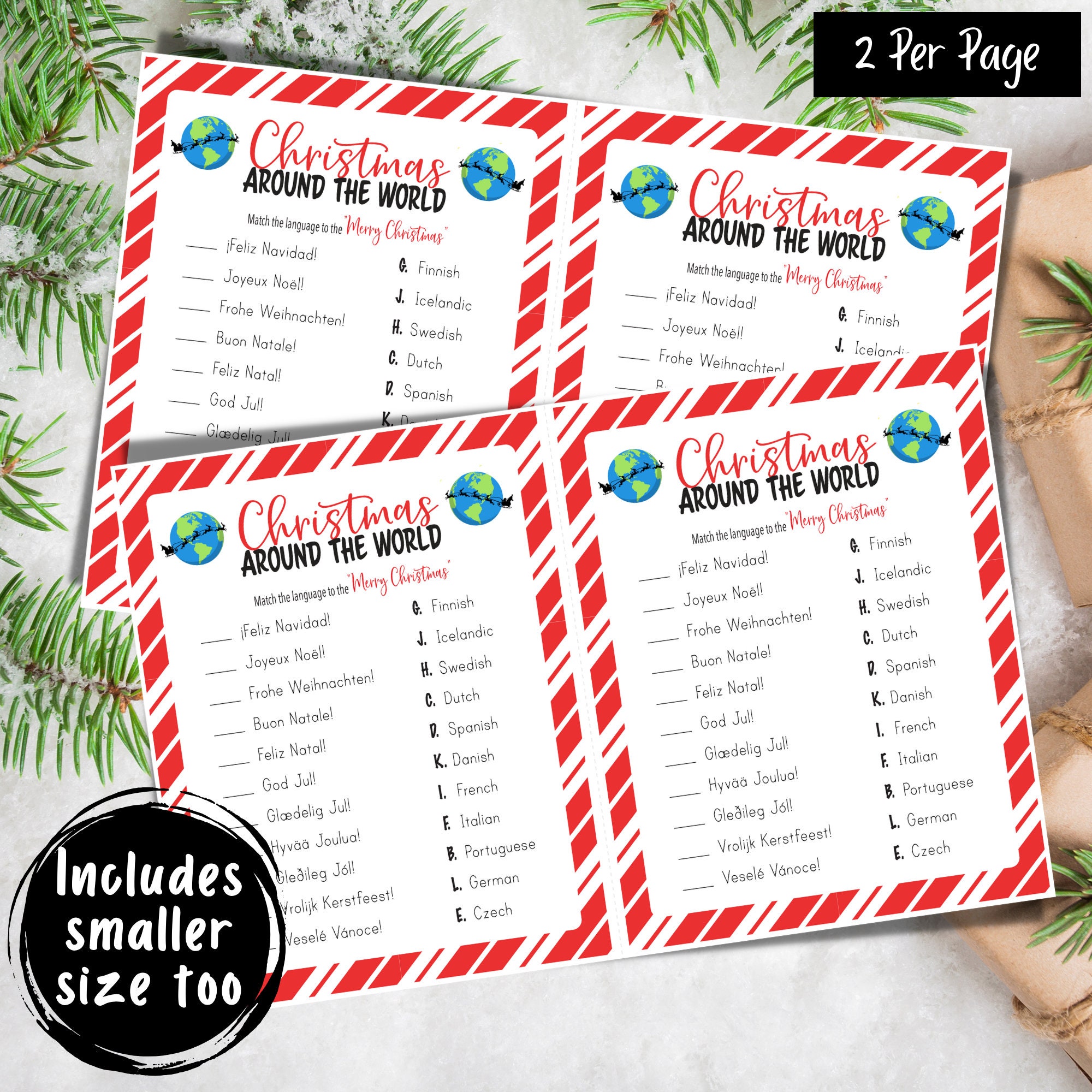 Christmas Around the World Game for Office Party Family Christmas ...