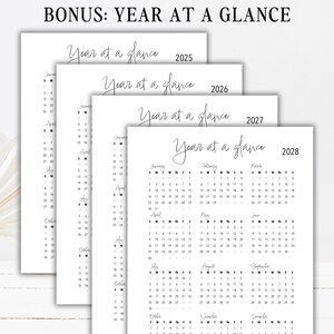 Printable Editable 2025-28 Calendar With Notes | Landscape US Letter ...