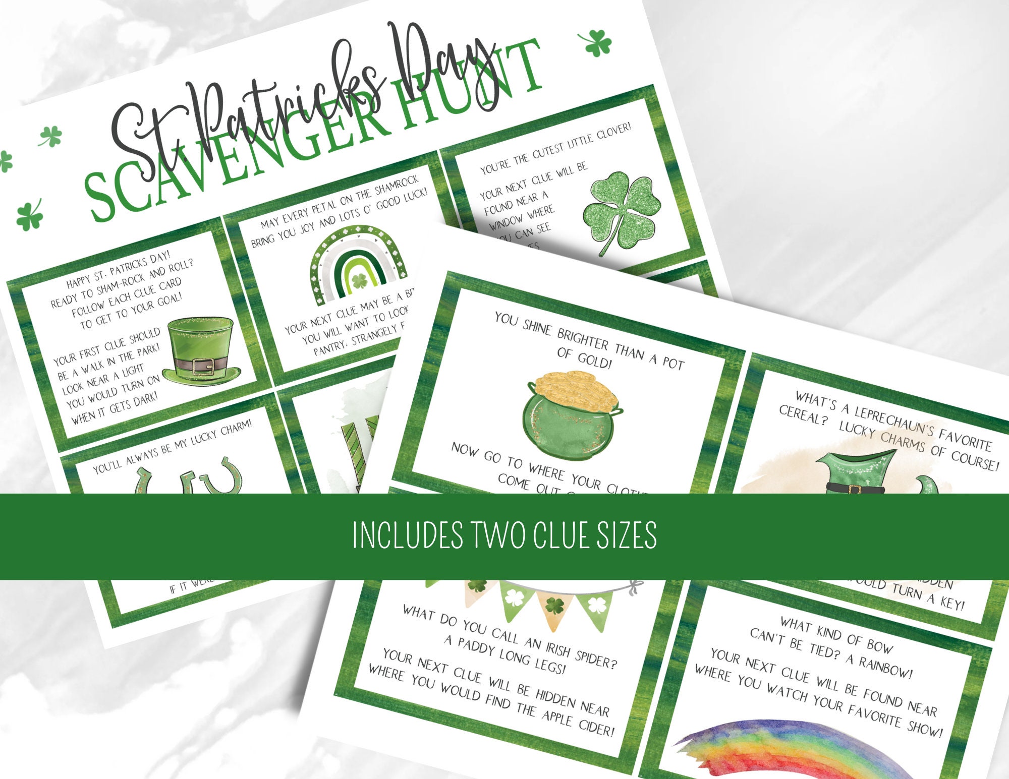 St Patricks Day Scavenger Hunt for Kids Fun Indoor Treasure Hunt ...