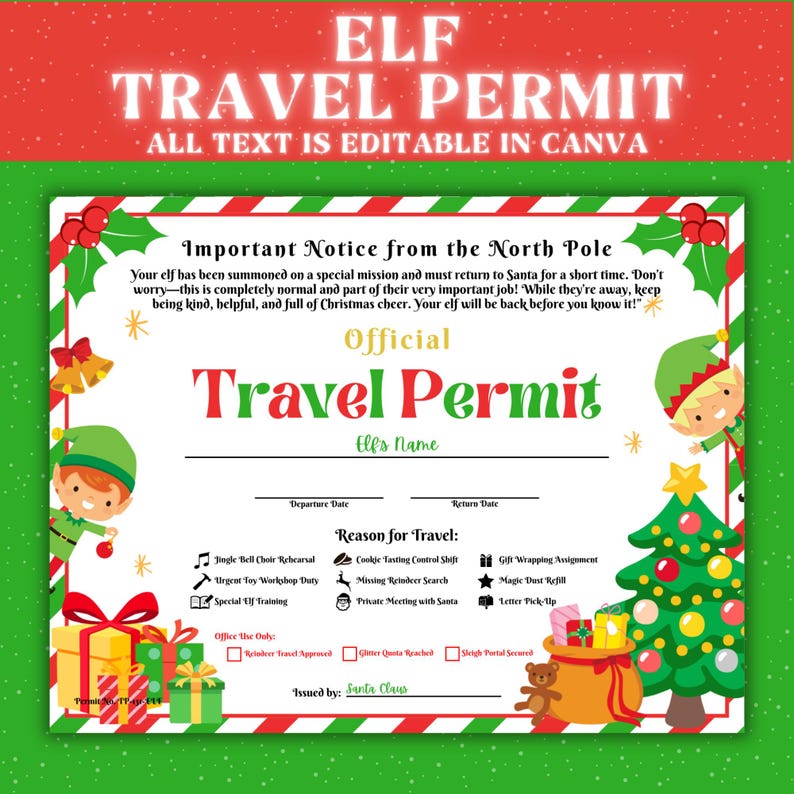 Printable Editable Christmas Elf Certificates | Nice List Certificate ...