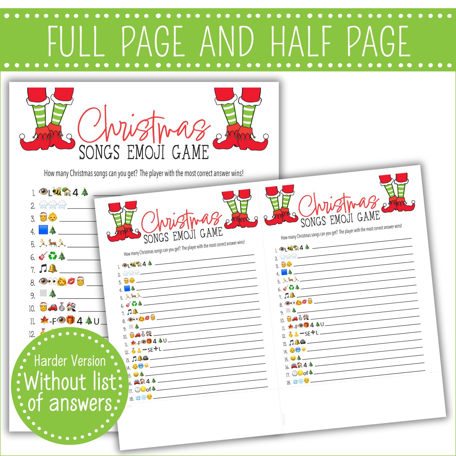 Christmas Songs Emoji Game | Christmas Gathering Game Night | Christmas ...