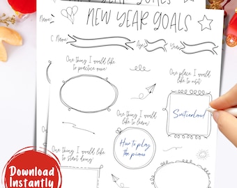 Kids Printable New Year Goals Kids Year in Review New Year Kids ...