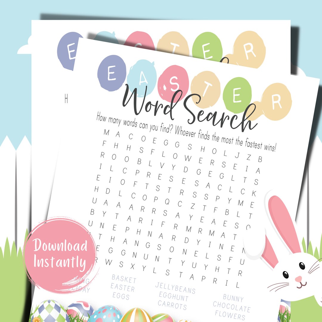 Easter Printable Games, Easter Word Search, Printable Kids Games ...