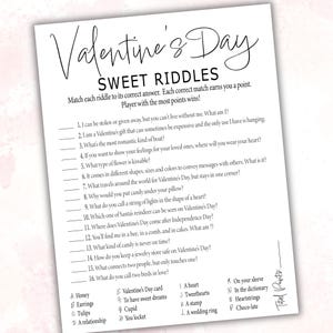 Fun Printable Valentines Riddles | Black and White Valentines Party ...