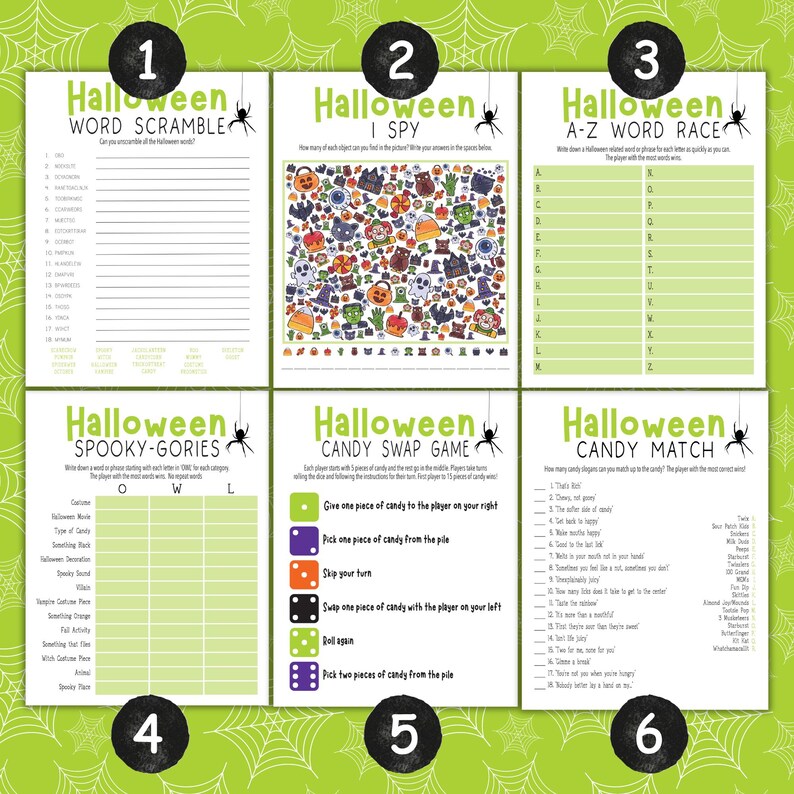 Halloween Game Bundle for All Ages | Classroom Halloween Printable ...