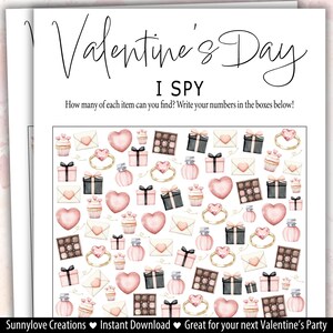 Fun Printable Valentine I SPY Search | Find the Valentine Pictures ...