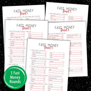 Christmas Friendly Feud Game Polka Dot | Office Party Christmas Game ...