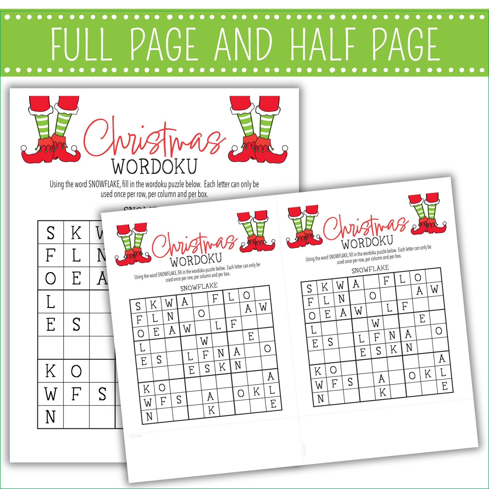 Christmas Wordoku Game | Christmas Gathering Game Night | Christmas ...