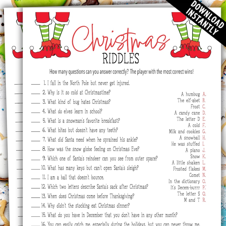 Fun Christmas Riddles | Holiday Office Party Games | Christmas ...