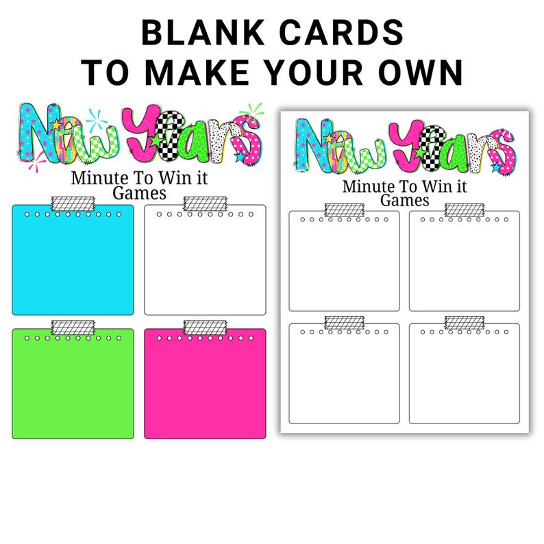 New Years Minute to Win It Games | Printable New Years Party Games for ...