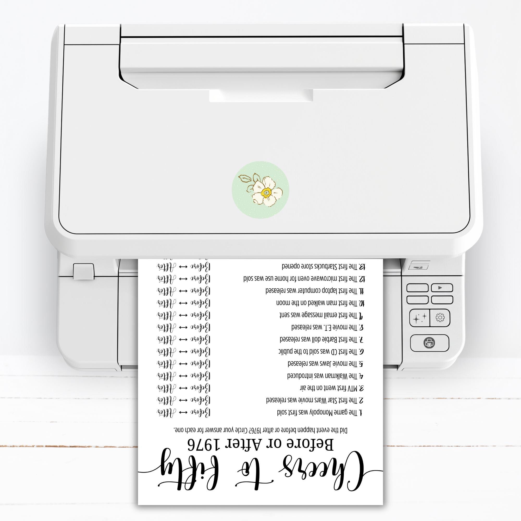 50th Birthday Before or After 1976 Trivia Game | Fun Printable Party ...