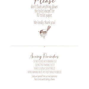 RV Rental Packet | Printable RV Welcome Letter - Etsy