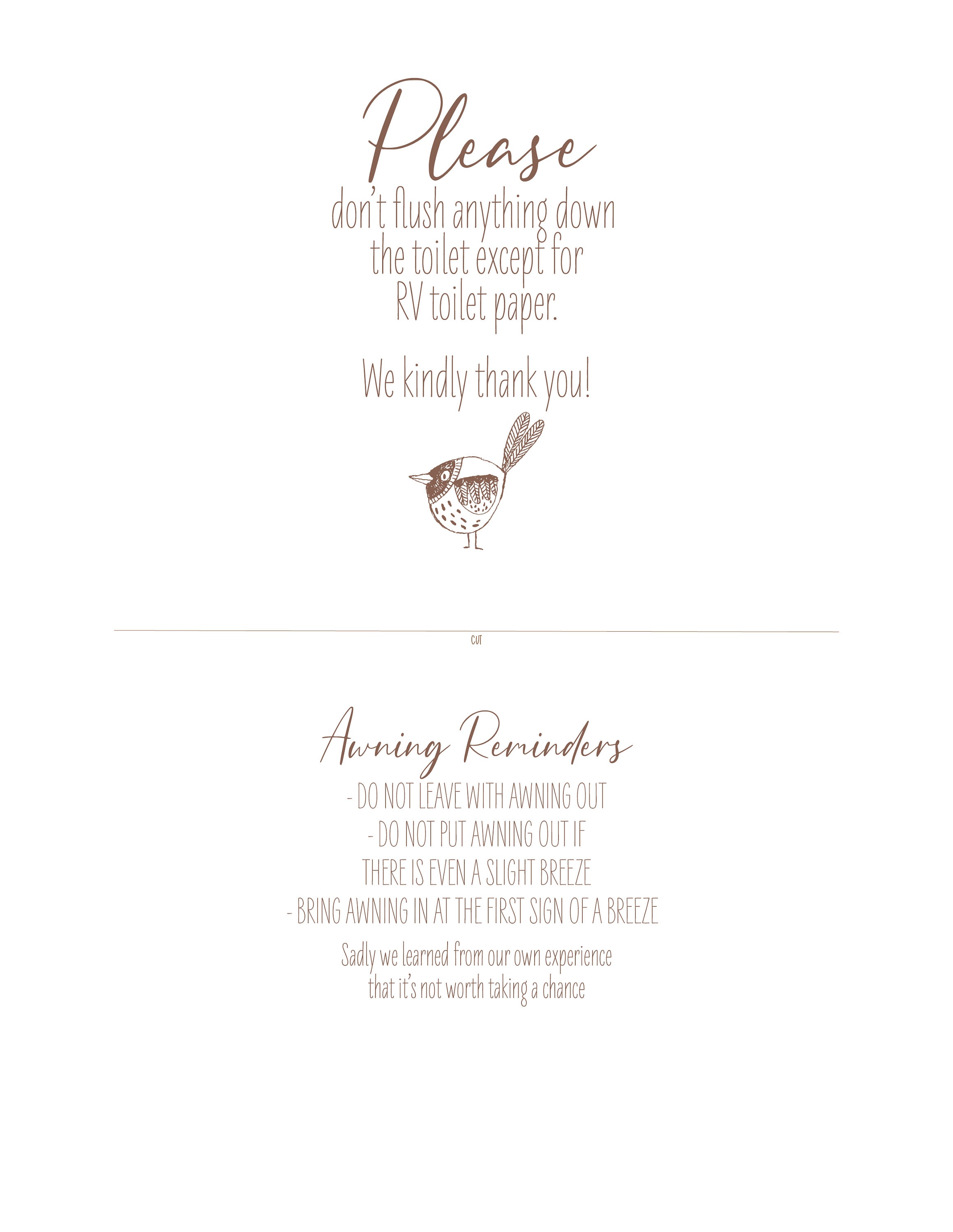 RV Rental Packet | Printable RV Welcome Letter - Etsy