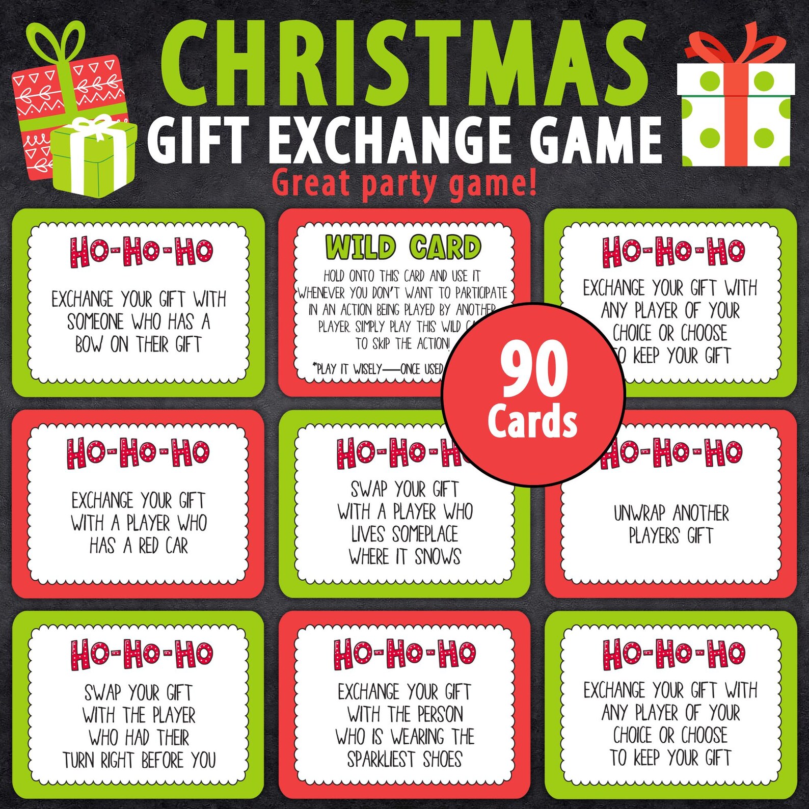 Christmas Gift Exchange Game | Holiday Gift Swap Game | Holiday Party ...