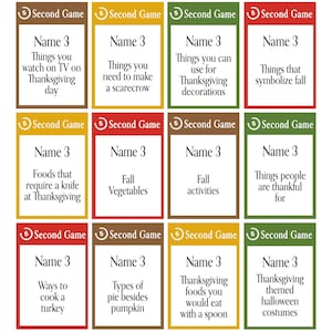 Thanksgiving 5 Second Game | Thanksgiving Think Fast Party Game ...