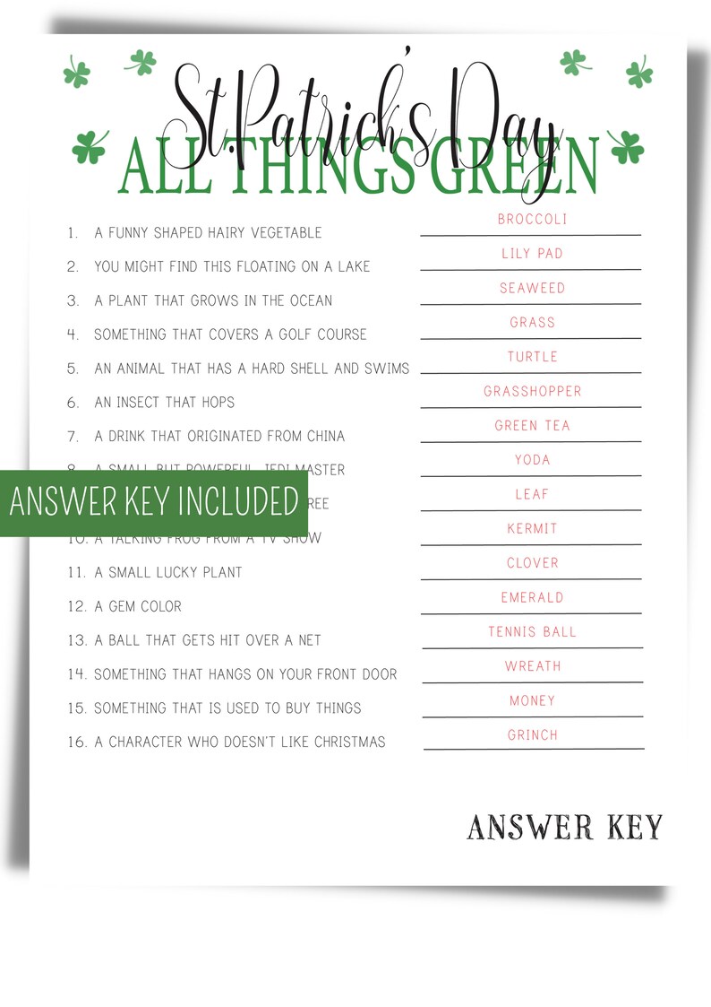 St Patricks Day Printable Games, All Things Green, Printable Kids Games ...