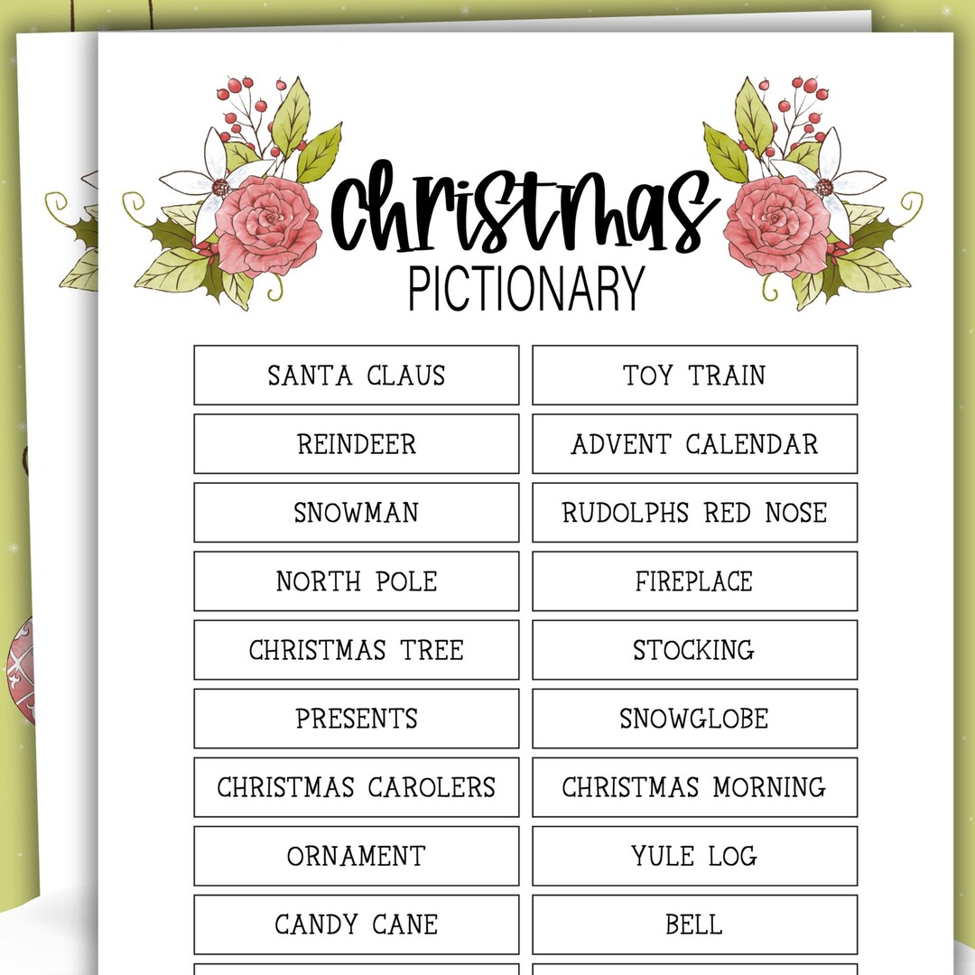 Christmas Pictionary Game | Holiday Office Party Games | Christmas ...