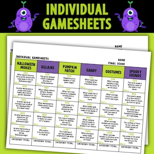 Halloween Jeoparty Game | Halloween Family Game | Printable Halloween ...