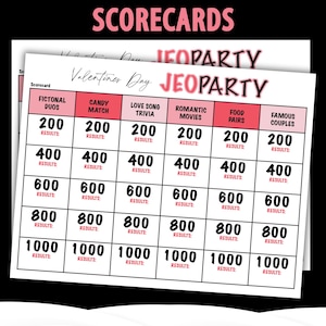 Valentines Jeopardy Game | Galentines Day Game | Valentines Game Night ...