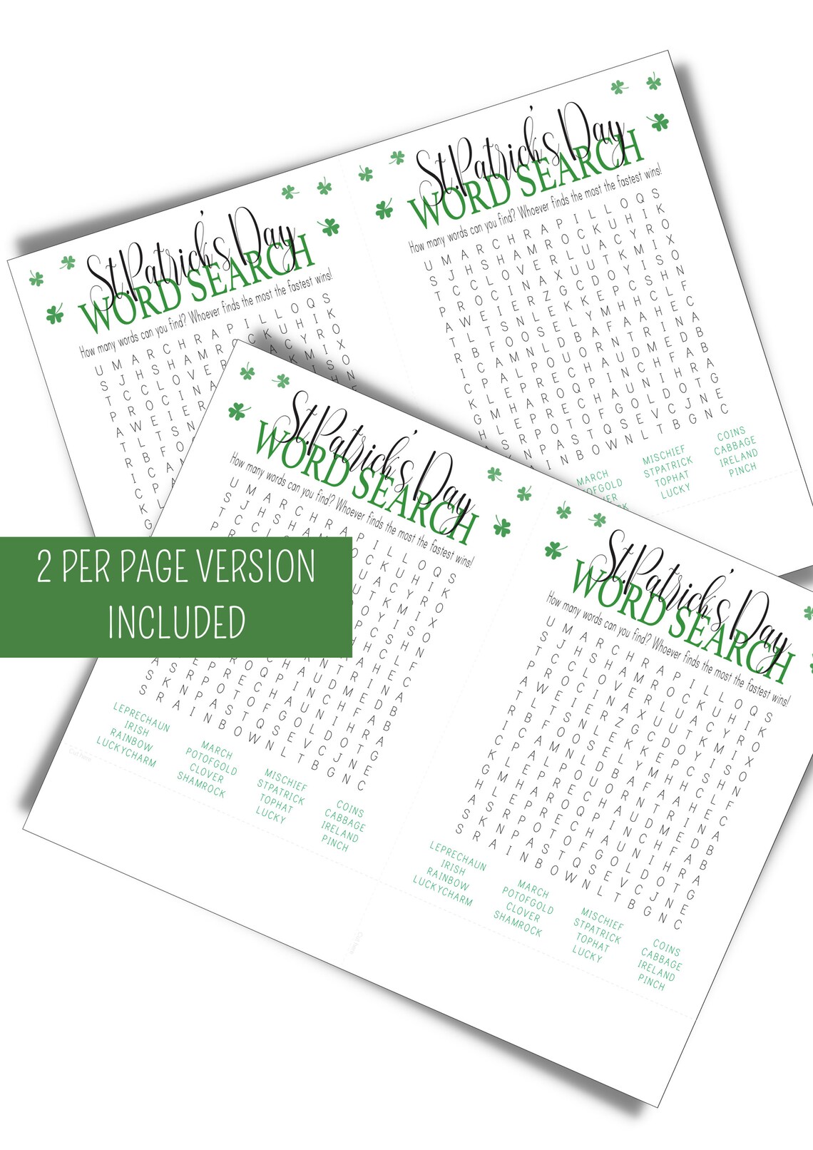 St Patricks Day Printable St Patricks Day Games St Patricks Day Kids ...