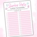 Fun Printable Slumber Party Letter Scramble Game | Girl Teen or Tween ...